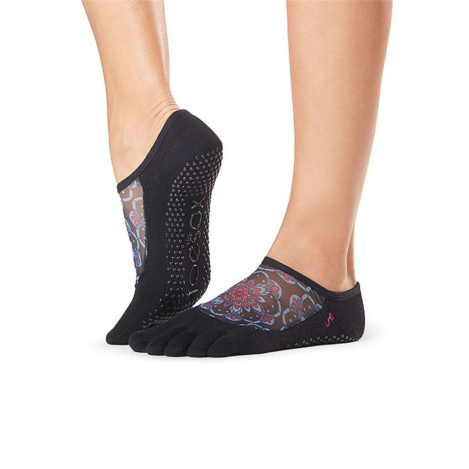 NEW Toesox Women's Luna Full Toe Grip Yoga Five-Toe Design Socks ...