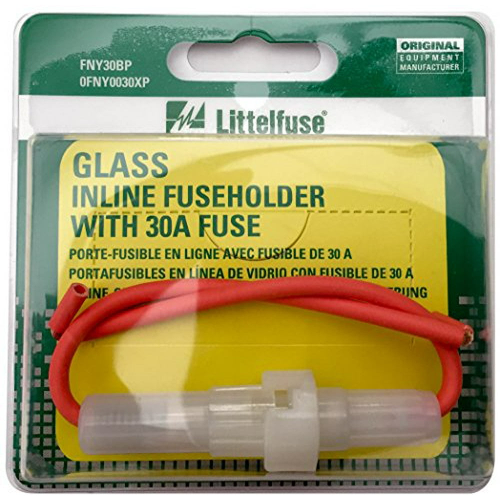 Littelfuse 0FNY0030XP ACS Glass 30 Amp Carded Inline Fuse Holder ...