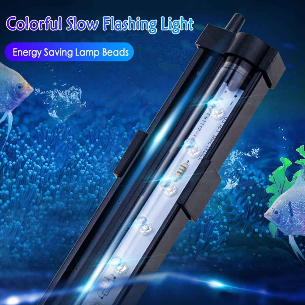 Aquarium Flashing LED Light Bar Underwater Submersible Air Bubble Lamp ...