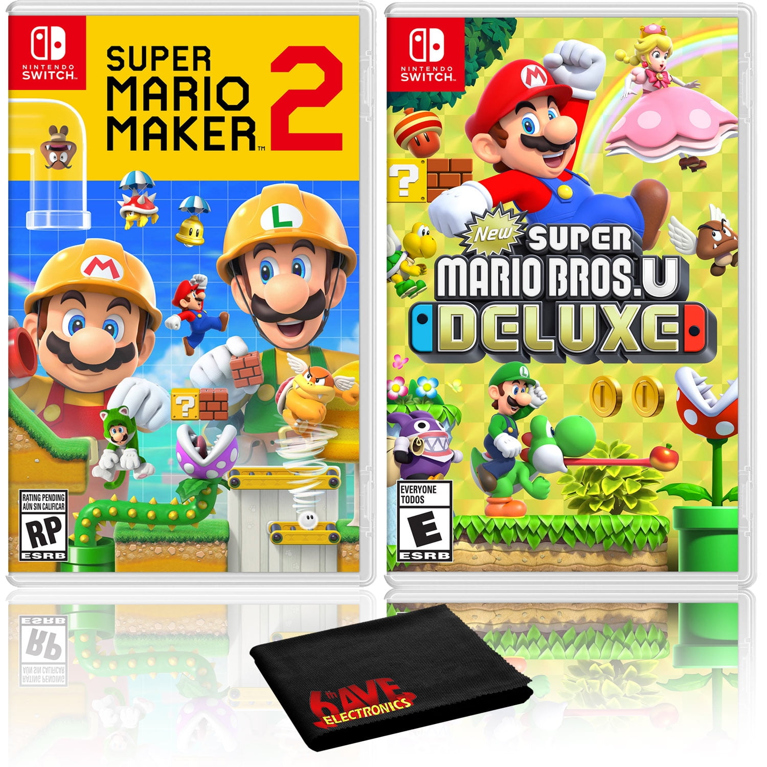 Super Mario Maker 2 New Super Mario Bros. U Deluxe Two Game Bundle Nintendo Switch Walmart
