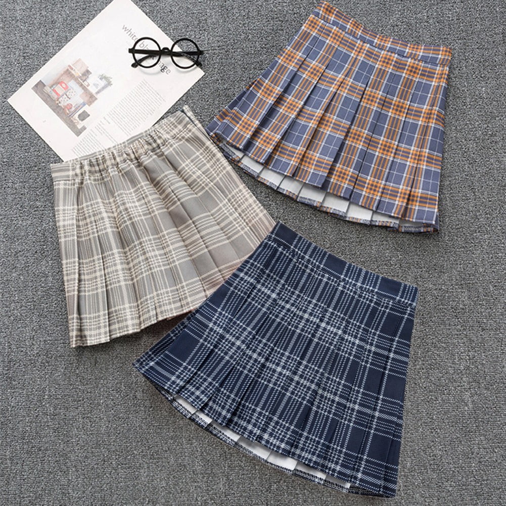 Little Girls High Waist Plaid Pleated Skirts, Uccdo School Girls ...