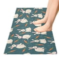 Bow Rabbit Carrot Pattern Bath Mat 39x20 Inch Soft Absorbent Non-Slip ...