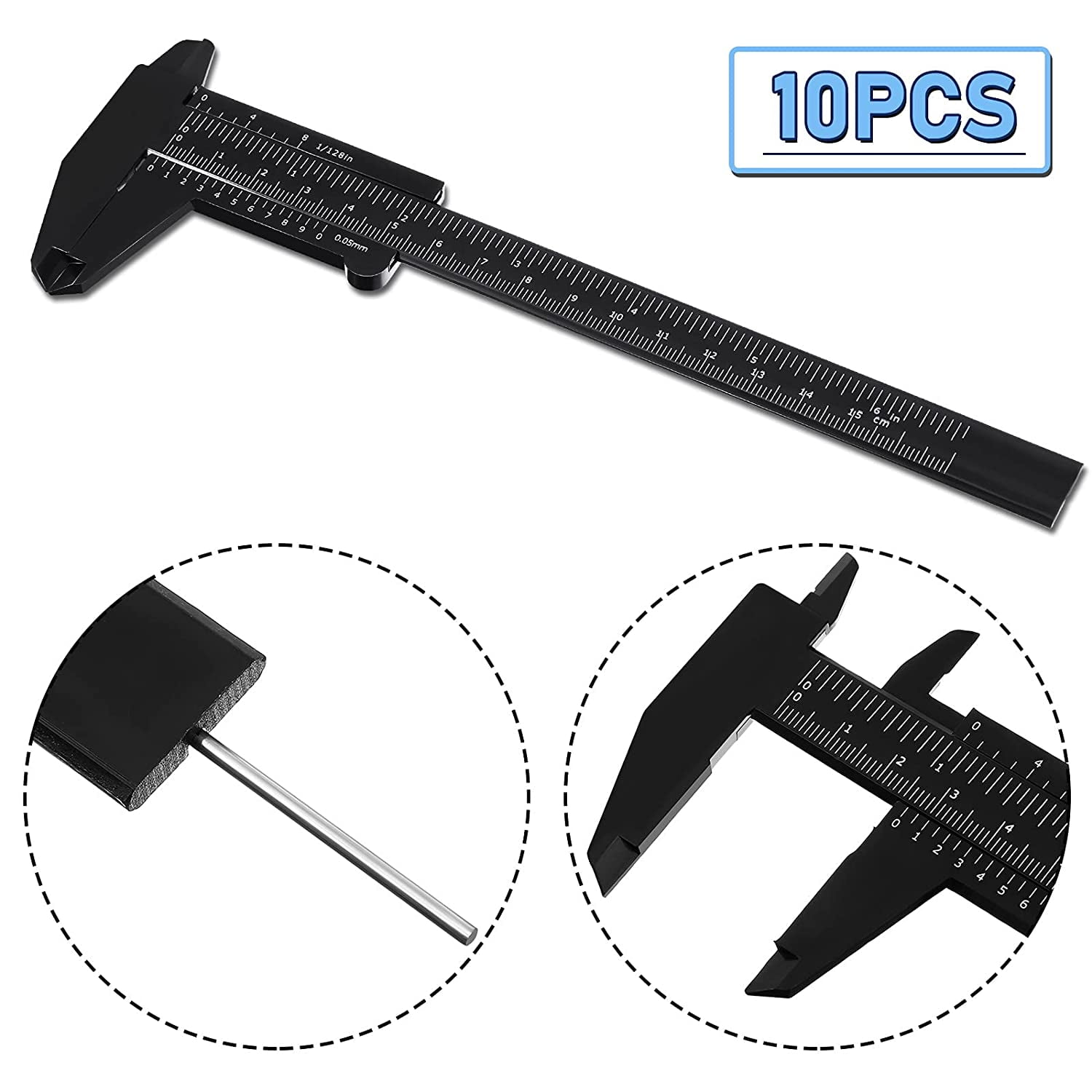 10 Pieces Mini Plastic Vernier Caliper Set - Double Nepal | Ubuy