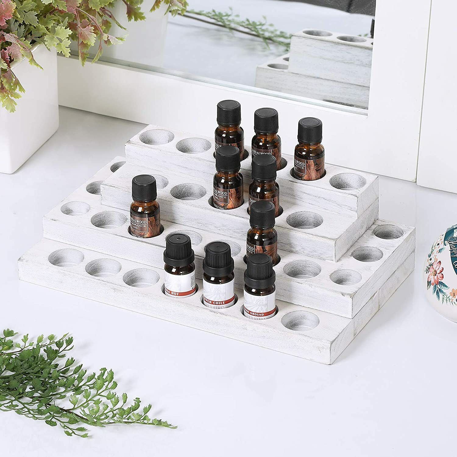 4 Tiers Essential Oils Storage Rack Nail Polish Display Holder for 3 ...