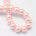 20Strand Baking Paint Pearlized Glass Pearl Round Bead Strands Pink 6 ...
