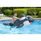 Poolmaster Jumbo Whale Rider Inflatable Pool Floatie with Handles ...