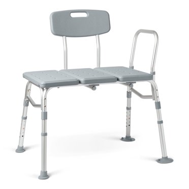 Drive Medical Plastic Tub Transfer Bench with Adjustable Backrest ...