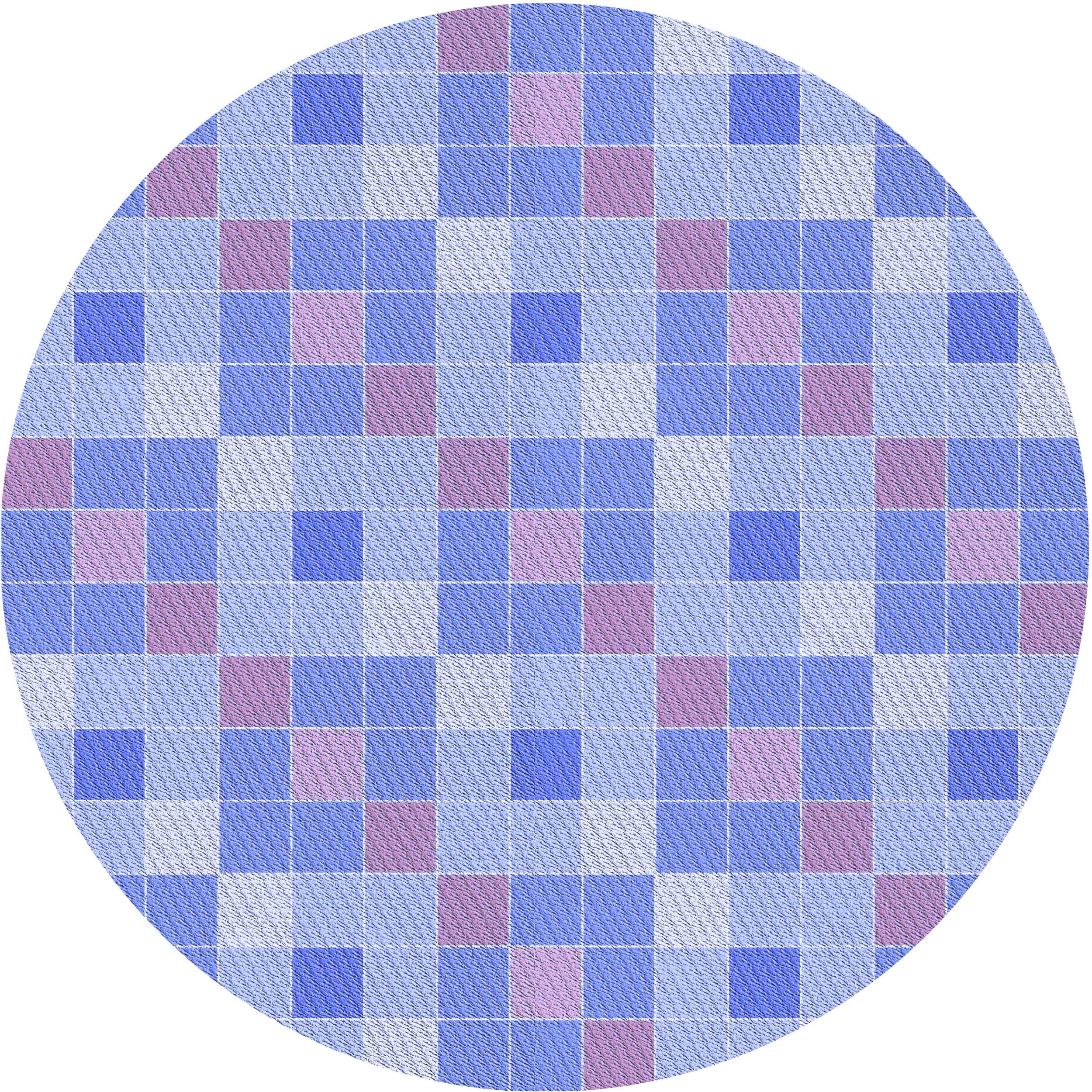 Ahgly Company Indoor Round Patterned Light Slate Blue Area Rugs, 8 ...