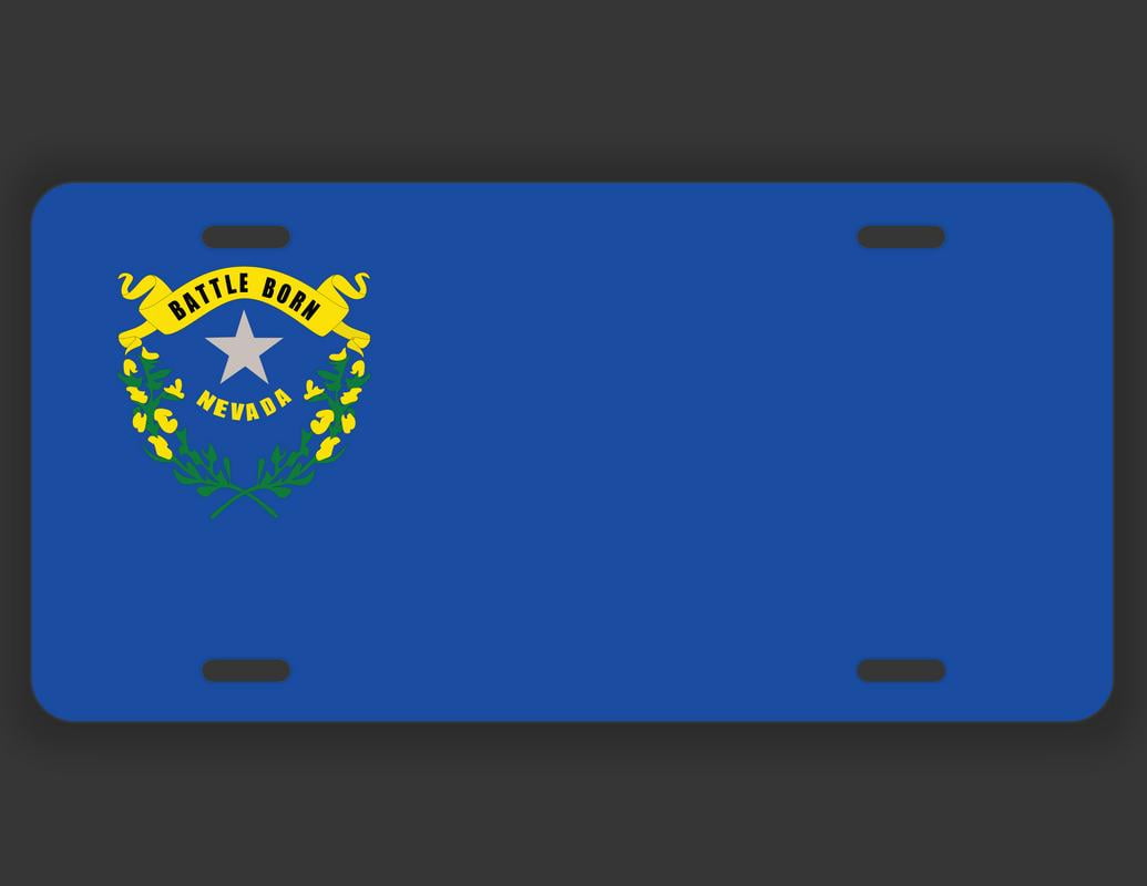 Nevada State Flag License Plate Tag Vanity Novelty Metal | UV Printed ...