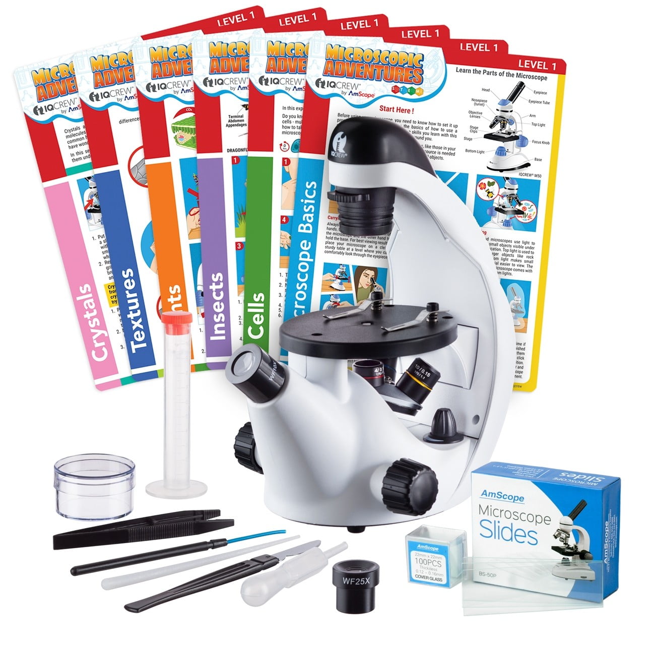IQCrew Science Discovery Series 40X-500X Inverted Microscope with Blank ...