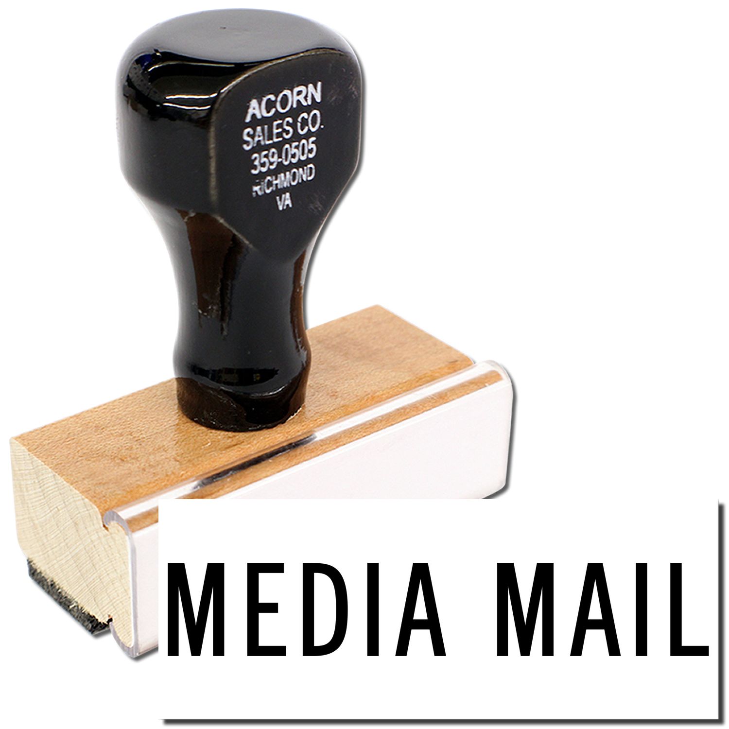 Large Media Mail Rubber Stamp, Wooden Handle Rubber Stamp, Laser ...