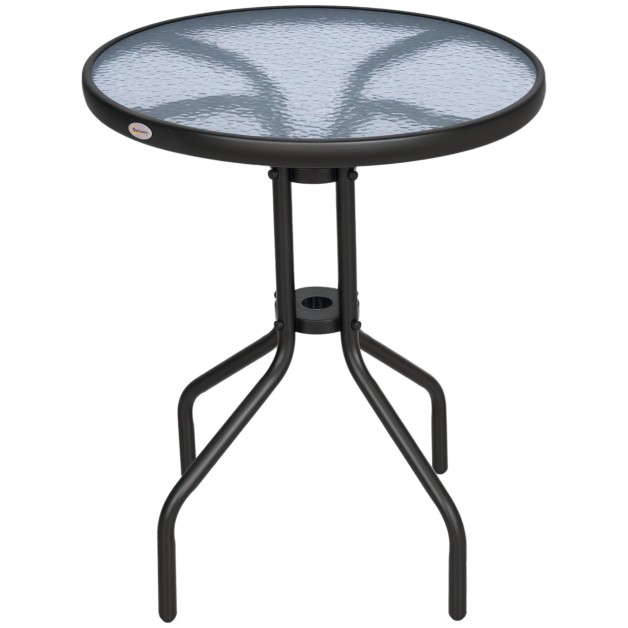 Click here for Outsunny 24 Patio Table Round Tempered Glass Top 2... prices