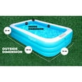 Toysical Inflatable Pool with Pump, 118 x 72 x 22” Durable Above Ground ...