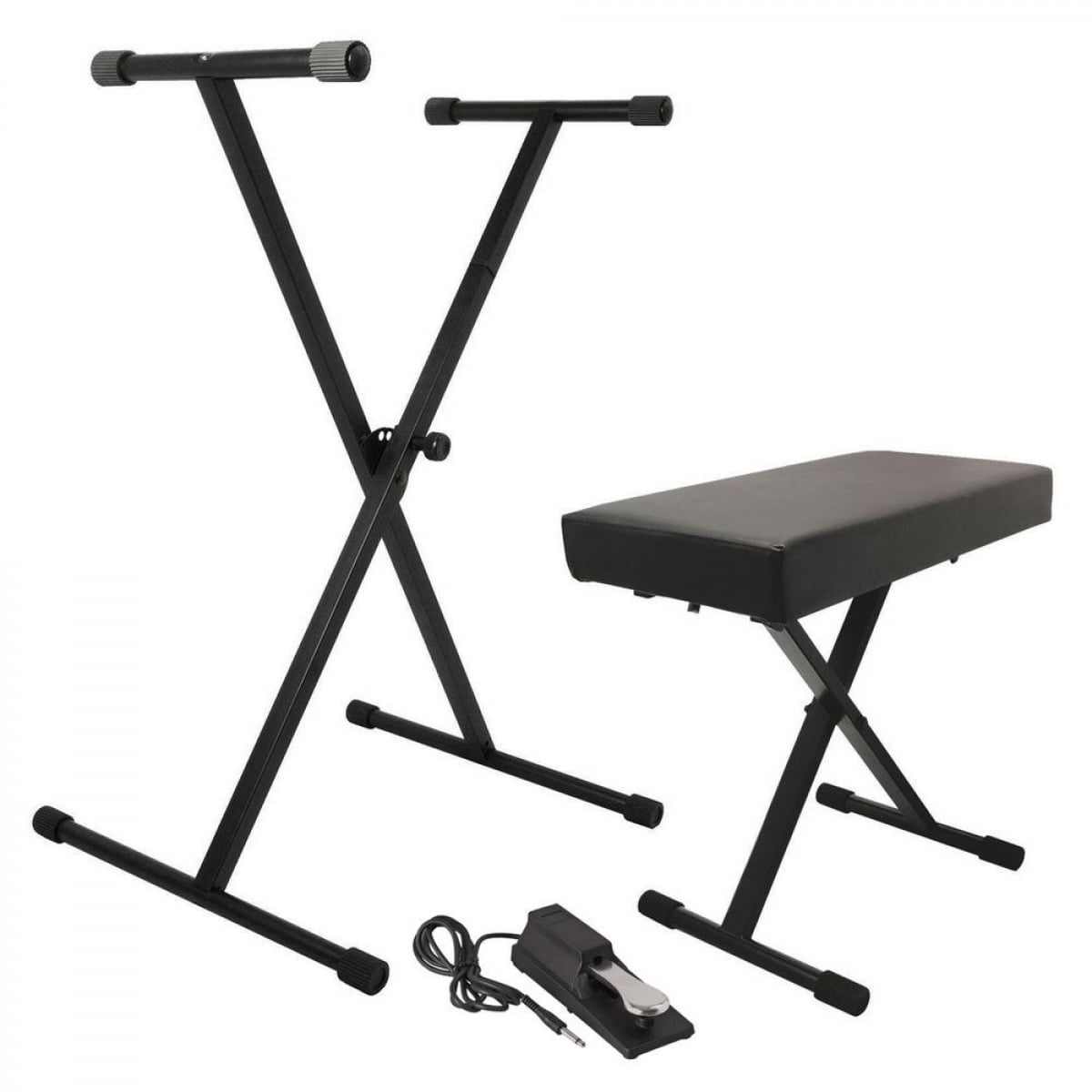 On-Stage KPK6550 Keyboard Stand/Bench Pak with KSP100 Sustain Pedal ...