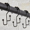 12PCS Shower Curtain Hooks Rings, Double Shower Curtain Hooks Rings ...