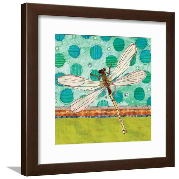 Dragonfly Earthtones, Animals Framed Art Print Wall Art by Robbin ...