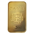 Bullion New Design 1 oz PAMP Suisse Golden Gold Bar .9999 (CertiPAMP ...