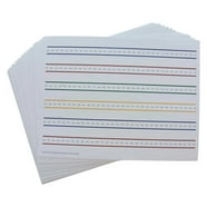 Raised Line Writing Paper - Red and Blue Lines -Package of 50 - Walmart.com