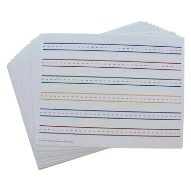 Raised Line Writing Paper - Red and Blue Lines -Package of 50 - Walmart.com