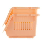 Pen + Gear Stackable Polypropylene, Plastic Storage Bins, Peach, 2 ...