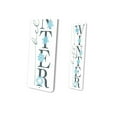 Hello Winter Vertical Aluminum Metal Decor Sign - 4x18 inches - Walmart.com