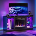 Bestier Modern Electric Fireplace TV Stand for TVs up to 55", with LED ...