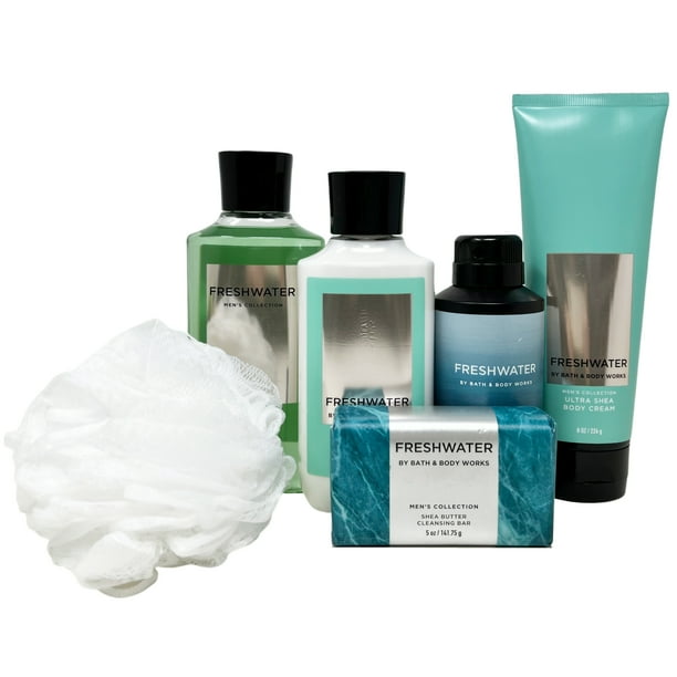 Bath and Body Works Men's Collection FRESHWATER Deluxe Gift Bundle ...