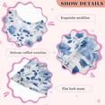 Blue Petals Leaves Elegant Syle Sleeveless Dress A-Line One-Piece Dress ...