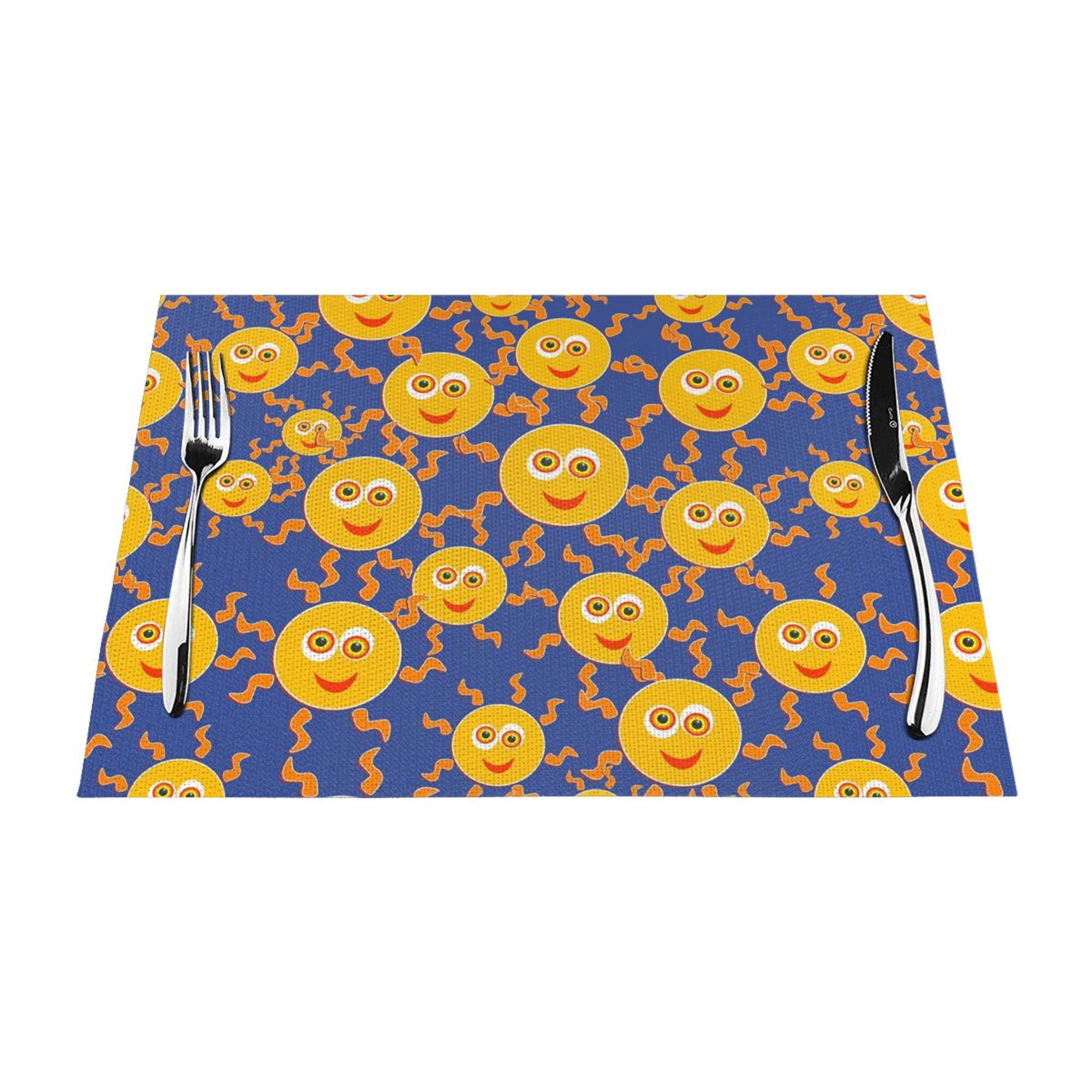 XMXY Woven Placemats Set of 4 PCS, Seamless Tile Background Table Mats ...