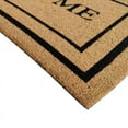 First Concept 18 in. W X 30 in. L Black/Brown Welcome Coir Door Mat ...