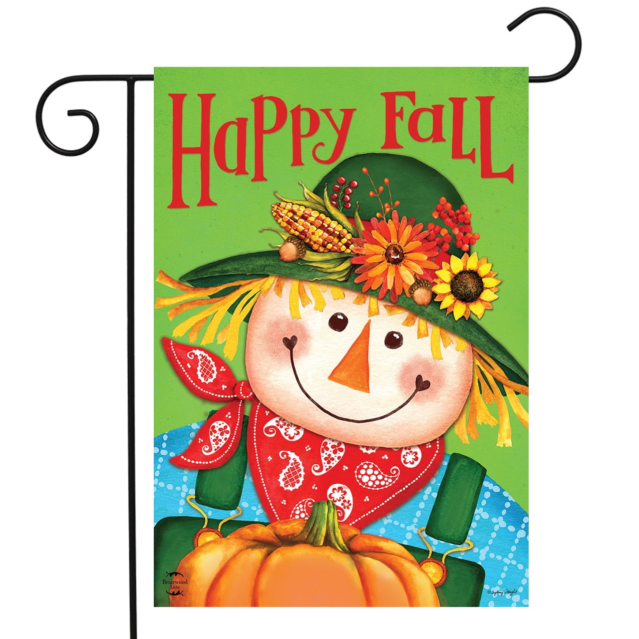 Happy Fall Scarecrow Primitive Garden Flag Autumn Pumpkin 12 5 X 18