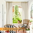 2 Panels Waterproof Outdoor Patio Curtains, Linen Look Semi-Sheer ...
