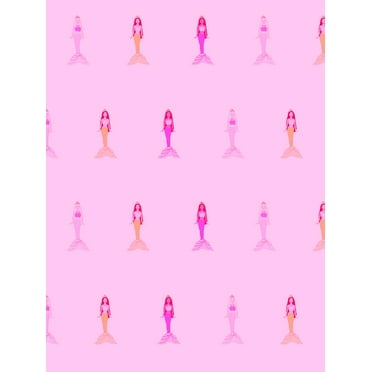 Barbie Mermaids Removable Vinyl Wallpaper, Pink - Walmart.com