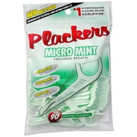 PLACKERS Micro Mint Freshens Breath, Dental Flossers Mint 90 Each (Pack ...