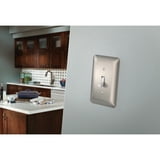 Franklin Brass Stamped Round Single Switch Wall Plate in Satin Nickel ...