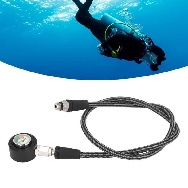 Diving Pressure Gauge with High Pressure Hose Luminous Design for BCD ...