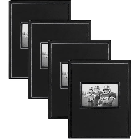 ZMLEVE Debossed Faux Leather Photo Album Set, 40, Black | Walmart Canada