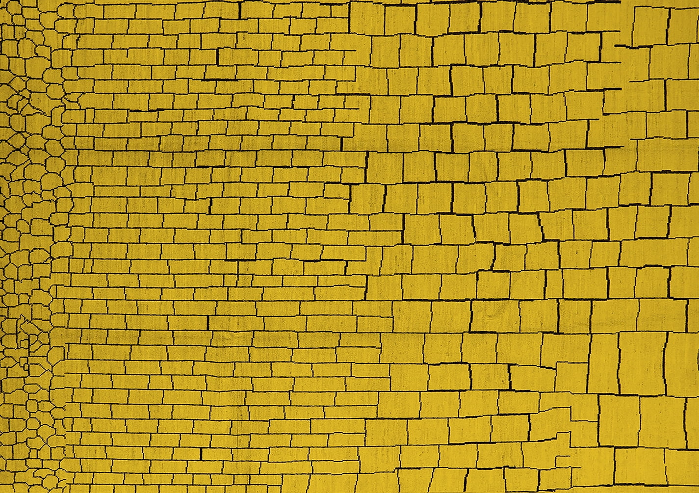 Ahgly Company Machine Washable Indoor Rectangle Solid Yellow Modern ...