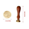 Vintage Sealing Wax Stamp With Delicate Patterns And Wishes Wooden Handle And Copper Head ...