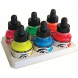 Daler-Rowney FW Acrylic Artists Ink Set, Fluorescent Colors - Walmart.com
