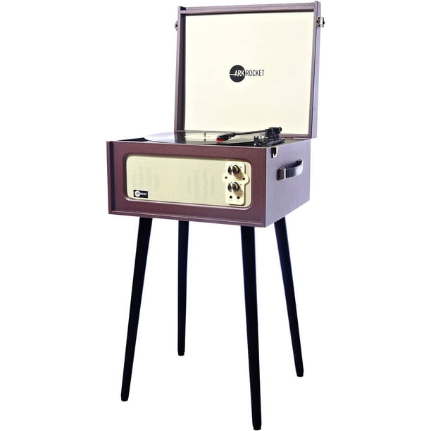 Arkrocket Discovery 3-Speed Bluetooth Record Player Retro Turntable ...