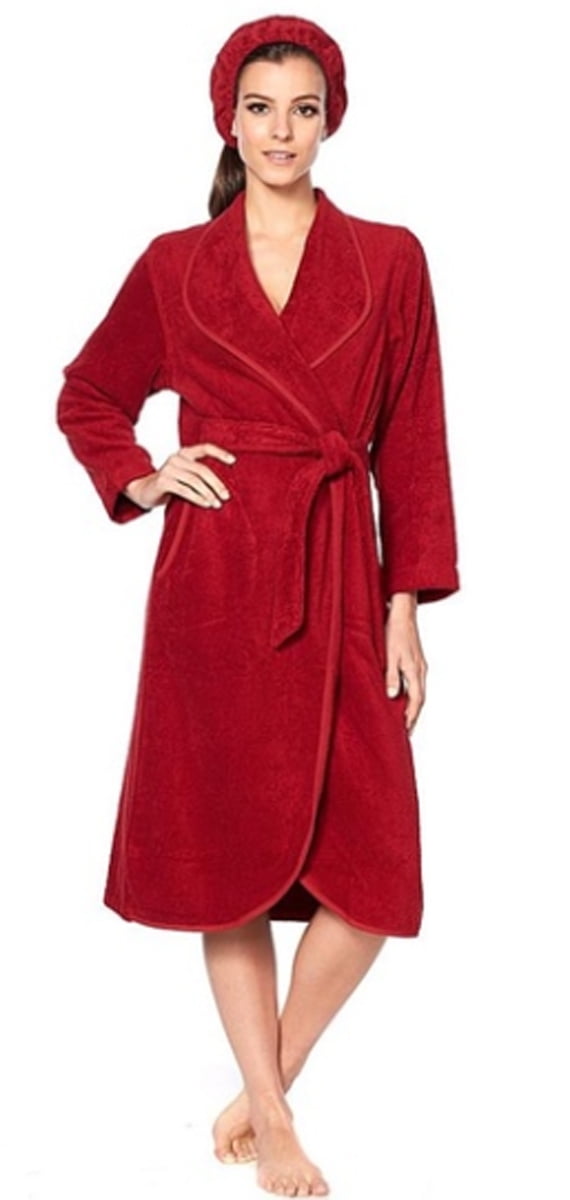 Joy Plush 100% Cotton Robe True Perfection Bleach/Cosmetic-Resistant ...