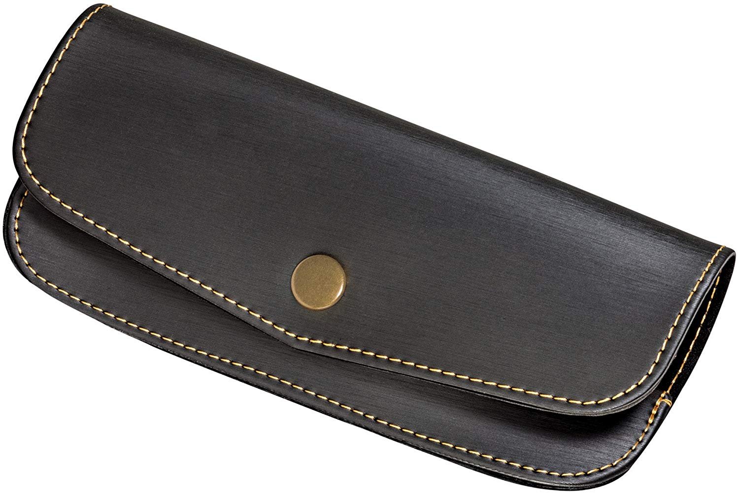 Hard Eyeglass Case With Snap Closure Men s Tailored Black Satin Hard Eyeglass Case With Snap Closure Men s Tailored Black Satin