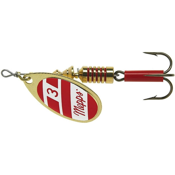 Mepps Aglia Plain Treble Fishing Lure, Gold Red White 1/2 Oz - B5 G/RW ...
