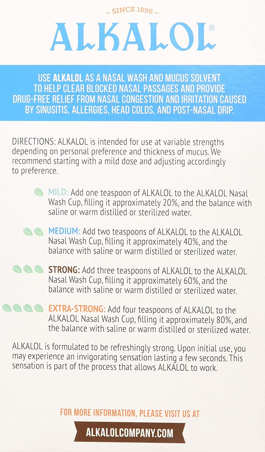 Alkalol Nasal Wash Kit 16 oz