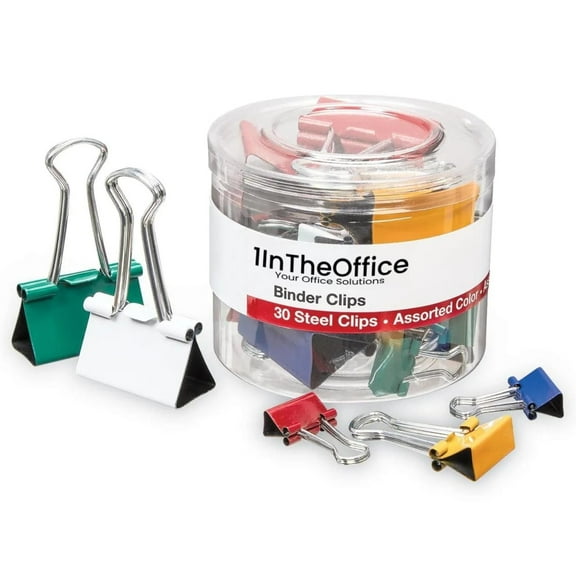 JAM Paper Colorful Binder Clips, Large, 1 1/2 inch (41 mm), Pink, 12 ...