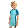 Baby Boy Swimsuit Slim Fit Side Print Short Sleeve Zip Up One Piece ...