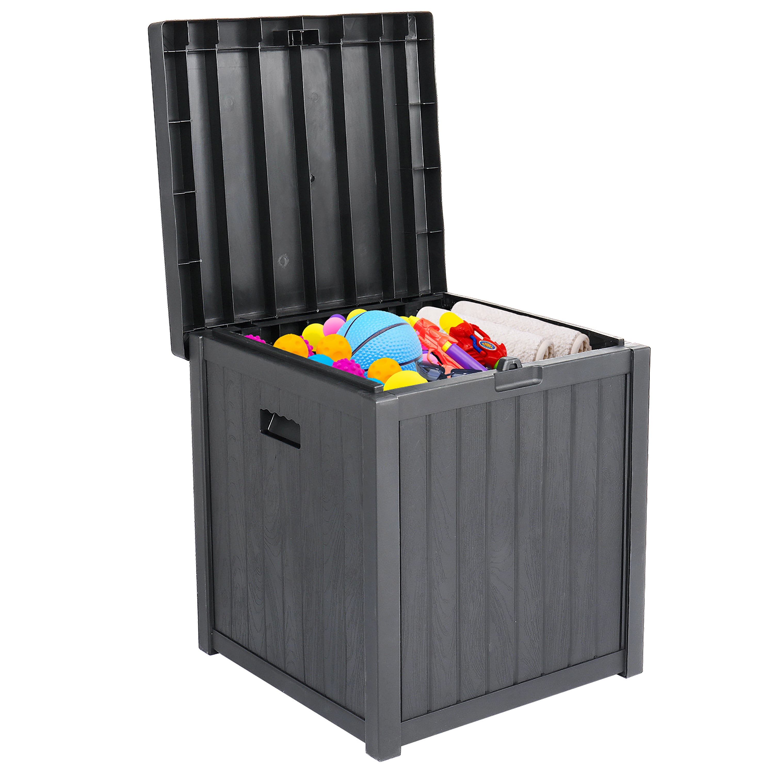 51 Gallon Patio Box, Medium Outdoor Deck Box Waterproof, Storage Box ...