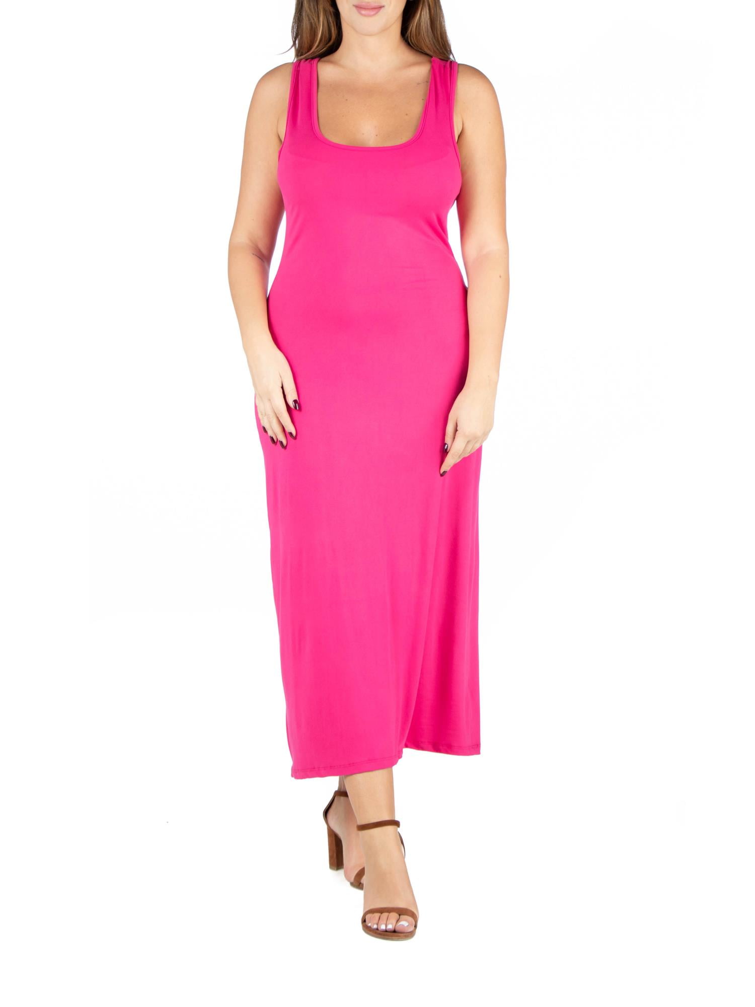 24seven Comfort Apparel Plus Size Racerback Maxi Dress - Walmart.com