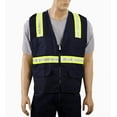 Safety Depot Navy Blue Reflective Safety Vest with Pockets 8038-NV-XL ...